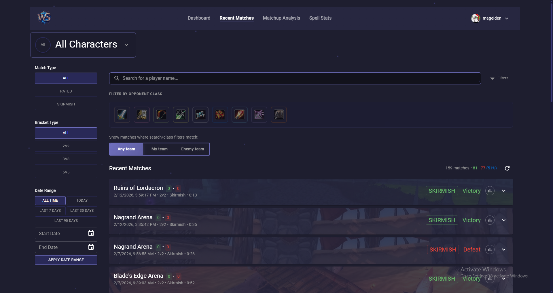 WowStats - WoW Arena Stats